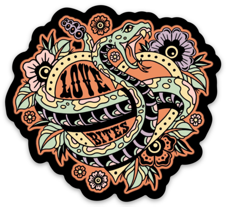 Unforgiven "Love Bites" Vinyl Sticker – Shopabernathys