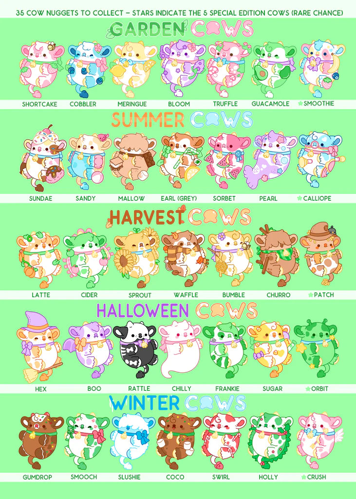 Bright Bat Design - Cow Nuggets Blind Mystery Bag Enamel Pin ...