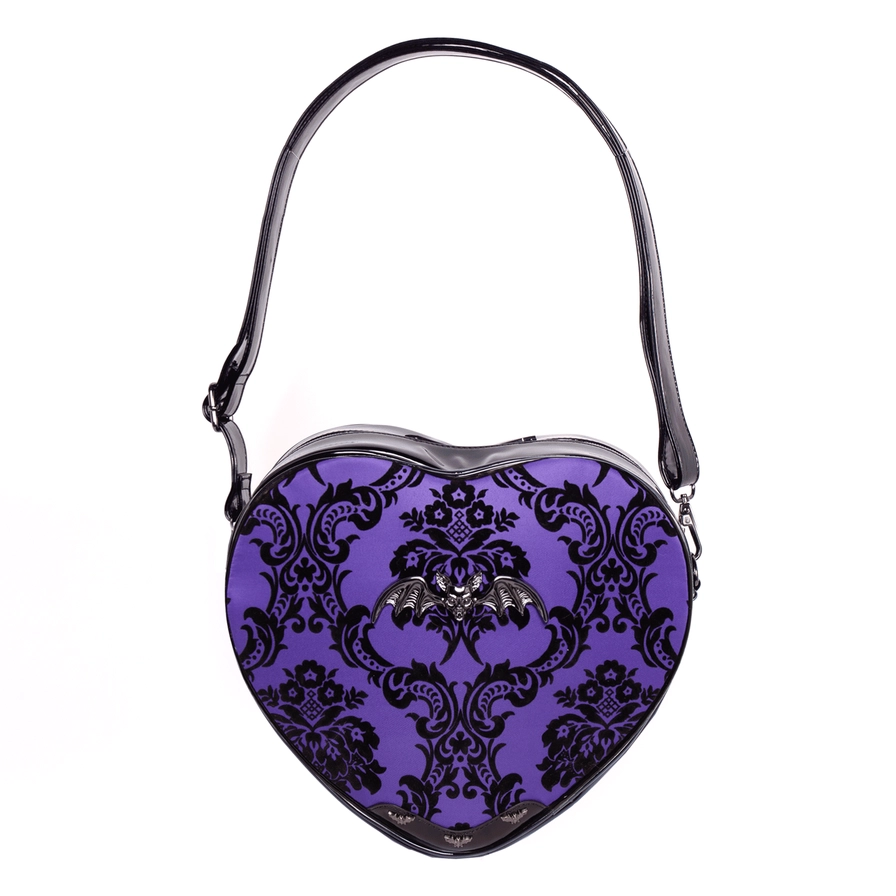 Rock Rebel Shop Damask Heart Shoulder Bag in Violet – Shopabernathys